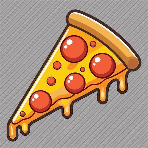 Pepperoni Pizza Slice Cartoon Illustration 60216974 Vector Art At Vecteezy
