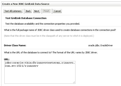 Creation Of GridLink Data Source For Oracle RAC RINNOVO