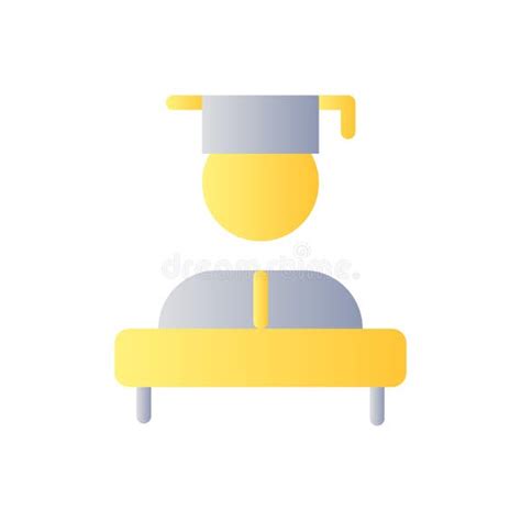 Graduation Ceremony Flat Gradient Two Color Ui Icon Stock Vector Illustration Of Button