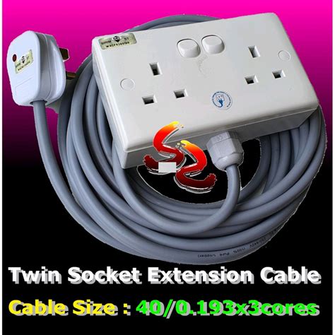 Sirim Approved 2 Gang 13a Switched Socket Extension With Neon Light