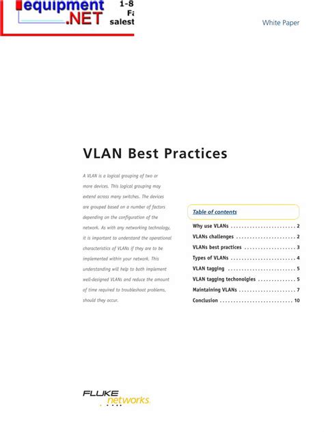 PDF VLAN Best Practices PDF FileWhite Paper VLAN Best Practices A VLAN Is A Logical