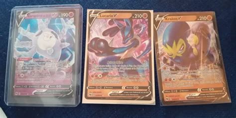 Lot Carte Pokemon Lucario V 027073 Épée And Bouclier La Voie Du Maître