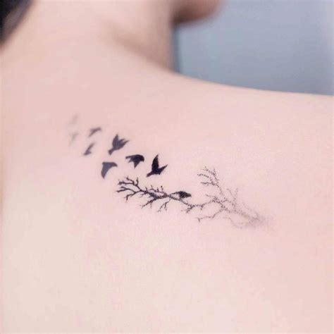 Birds Flying Tattoos On Shoulders