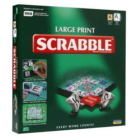 Ideal Large Print Scrabble Extra Board With Clear Large Print Text