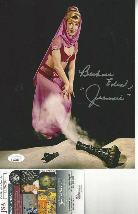 Barbara Eden I Dream Of Jeannie Autographed 8x10 Out Of The Bottle