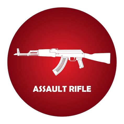 Premium Vector Assault Rifle Icon Vector Illustration Design