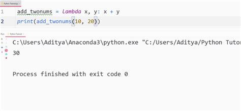 Python Lambda — Tutorialbrain