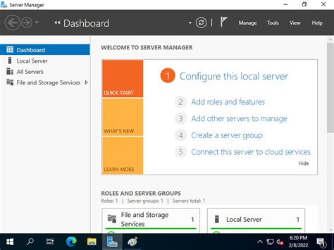 Windows Server 2022 File Server Install Server World