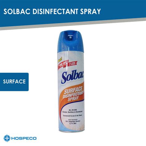 Solbac Surface Disinfectant Spray 500 Ml All In One Cleaner Sanitizer