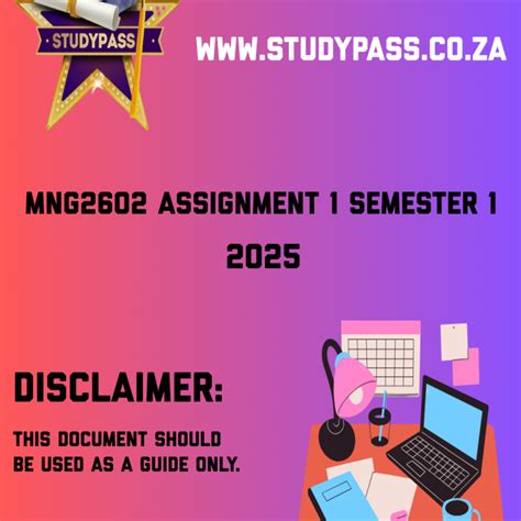Sus1501 Assignment 6 Semester 1 2025 Fully Answered Studypass
