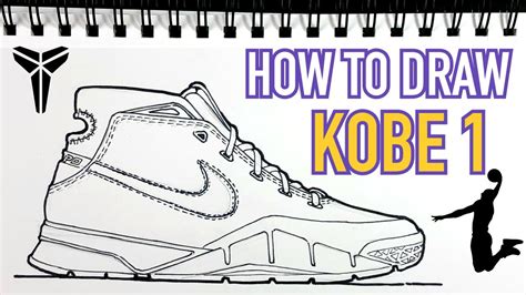 How To Draw Kobe 1 Signature Shoe Nike Youtube