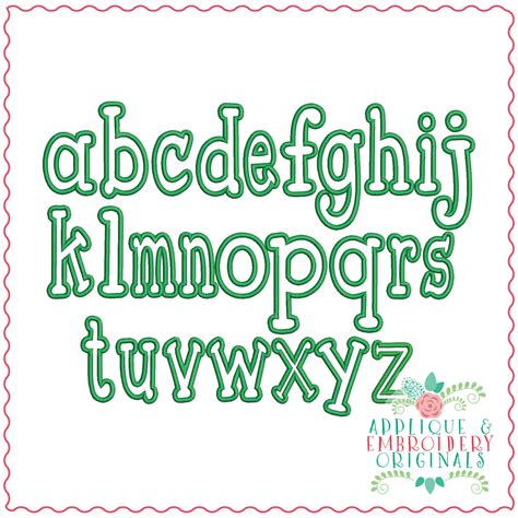 2882 Closer To Free Applique Font Applique And Embroidery Originals