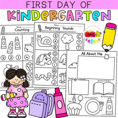 Back To School Activities For The First Week Of Kindergarten First