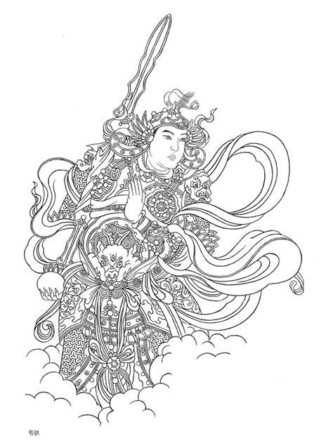 法海寺壁画白描图集 花瓣网