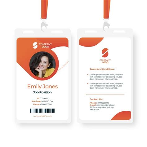 Visitir Id Card Template Card Template Employee Id Card