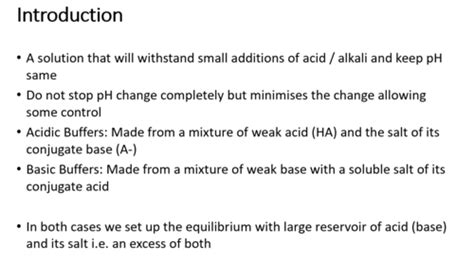 A Level Chemistry 30min Intervention Buffers Teaching Resources