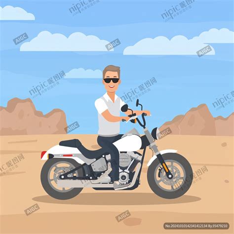 ai创作图摩托骑士卡通设计 卡通大叔骑手头像 沙漠摩托 骑摩托车男人 卡通大叔骑手 骑摩托的男人 摩托车俱乐部卡通形象 骑摩托车的男人 骑摩托