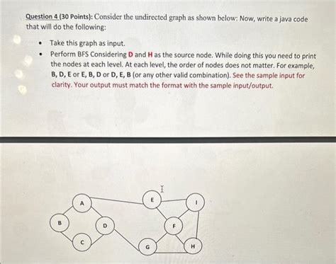 Solved Question 4 30 Points Consider The Undirected