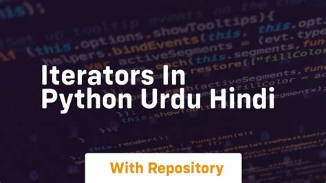 Iterators In Python Urdu Hindi Youtube
