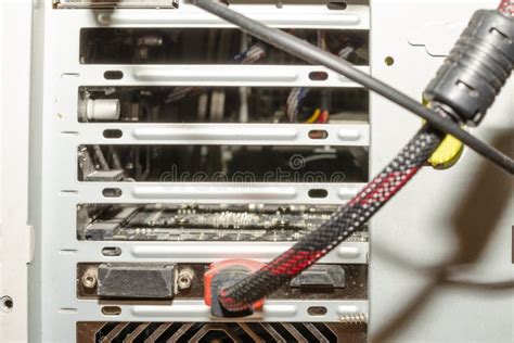 System Unit Of A Home Desktop Computer Back View Stock Photo Image Of Panel Color