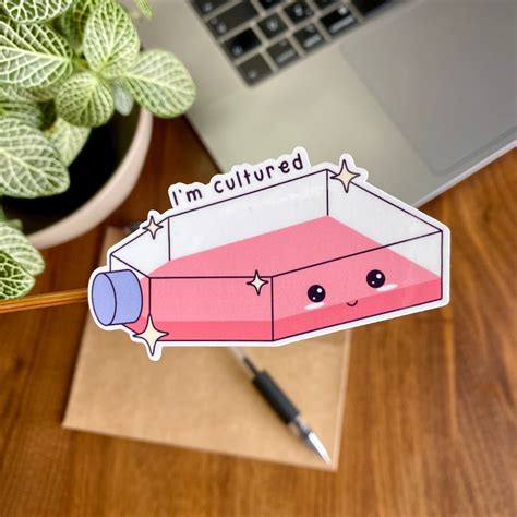 Cell Culture Flask Vinyl Sticker Cell Biology T For Phd Scientist
