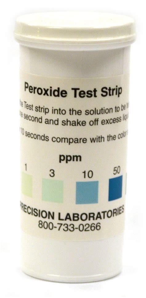 Low Level Peroxide Test Strips 0 100ppm Vial Of 50 — Eisco Labs