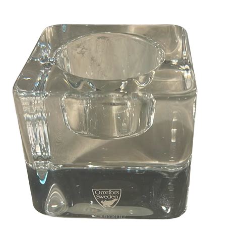 Orrefors Solid Glass Cube Highly Polished 25” Sq