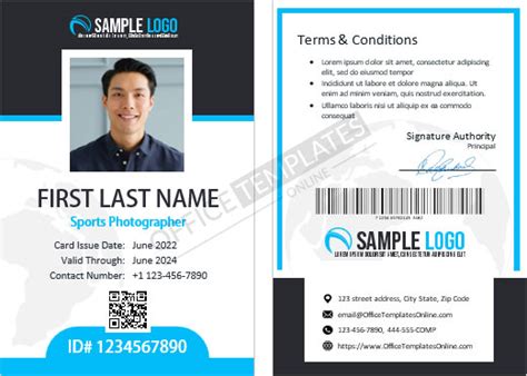 70 Printable And Editable Id Card Templates For Ms Word