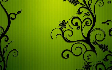 Abstract Floral Wallpaper Abstract Green Wallpaper Creative Graphic