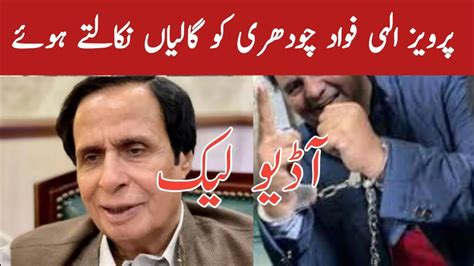 Chaudhary Parvez Elhi Abusing Fawad Chowdhury Audio Leak My Tv