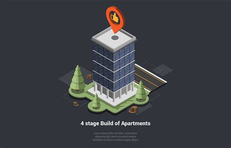 Ilustración De Concepto De Etapas De Construcción De Bienes Raíces Y