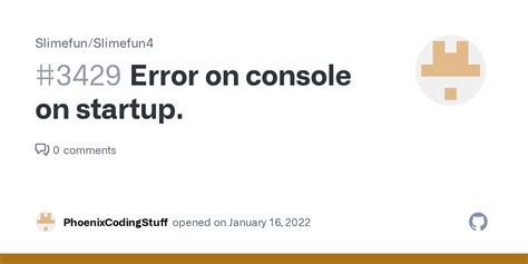 Error On Console On Startup · Issue 3429 · Slimefunslimefun4 · Github