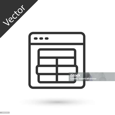 Grey Line Mysql Code Icon Isolated On White Background Html Code Symbol For Your Web Site Design