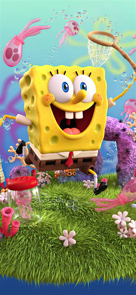 Download Spongebob 3d Iphone X Cartoon Wallpaper
