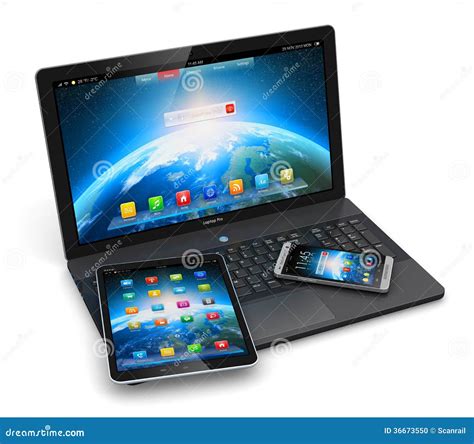 modern mobile devices stock illustration illustration of cellular