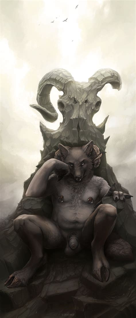 Rule 34 Balls Canine Demon Flaccid Hooves Horns Kaji Male Monster