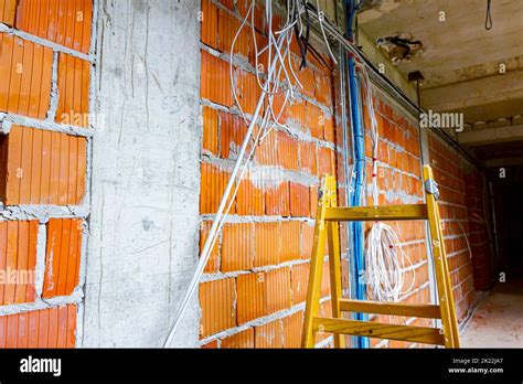 Ladders For Easier Installing Cables Distribution Boxes For