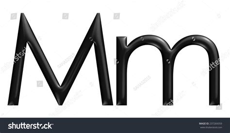 The Letter M In Black