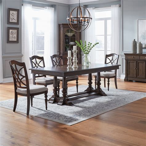 Arden Road Trestle Table Set Plaza House Furniture
