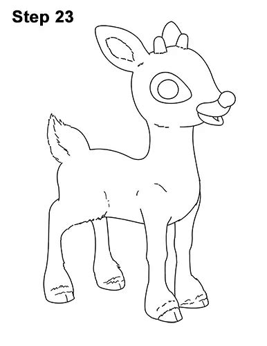 How To Draw Rudolph Body