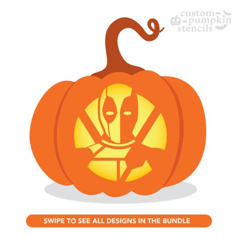Deadpool Pumpkin Carving Stencil