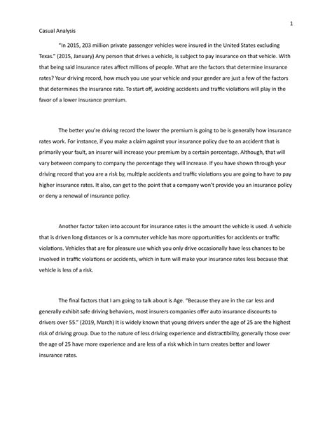 Casual Analysis 2021 Grade Pass 1 Casual Analysis In 2015 203 Million Private Passenger