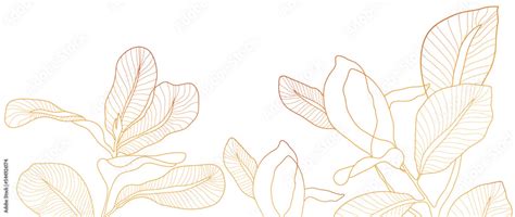 Golden Tropical Vector Background Luxury Watercolor Wallpaper With