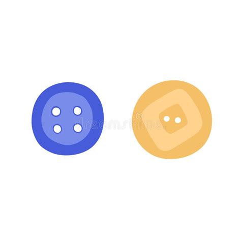 Button Cute Doodle Color Sewing Sign Stock Vector Illustration Of Garment Button 283478342
