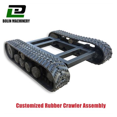 Small Crawler Chassis Assembly Rubber Crawler Traveling Chassis With