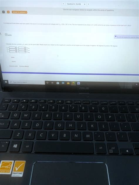 Solved In A Balanced Three Phase Wye Wye System The Source Is An Abc Sequence Of Voltages And