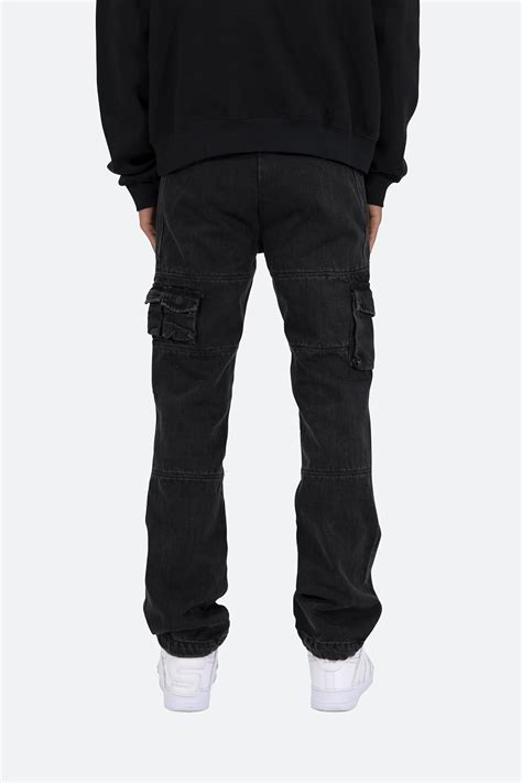 Mnml Mens V244 Cargo Baggy Denimvintage Black Mnml