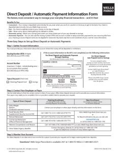 Wells Fargo Direct Deposit Form Amulette