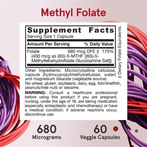 Jarrow Formulas® Extra Strength Methyl Folate Capsules 400 Mcg 60 Ct