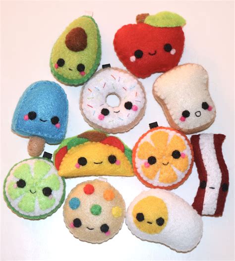 Hand Sewn Felt Food Plushies Felt Plushies Feltfood Handsewn